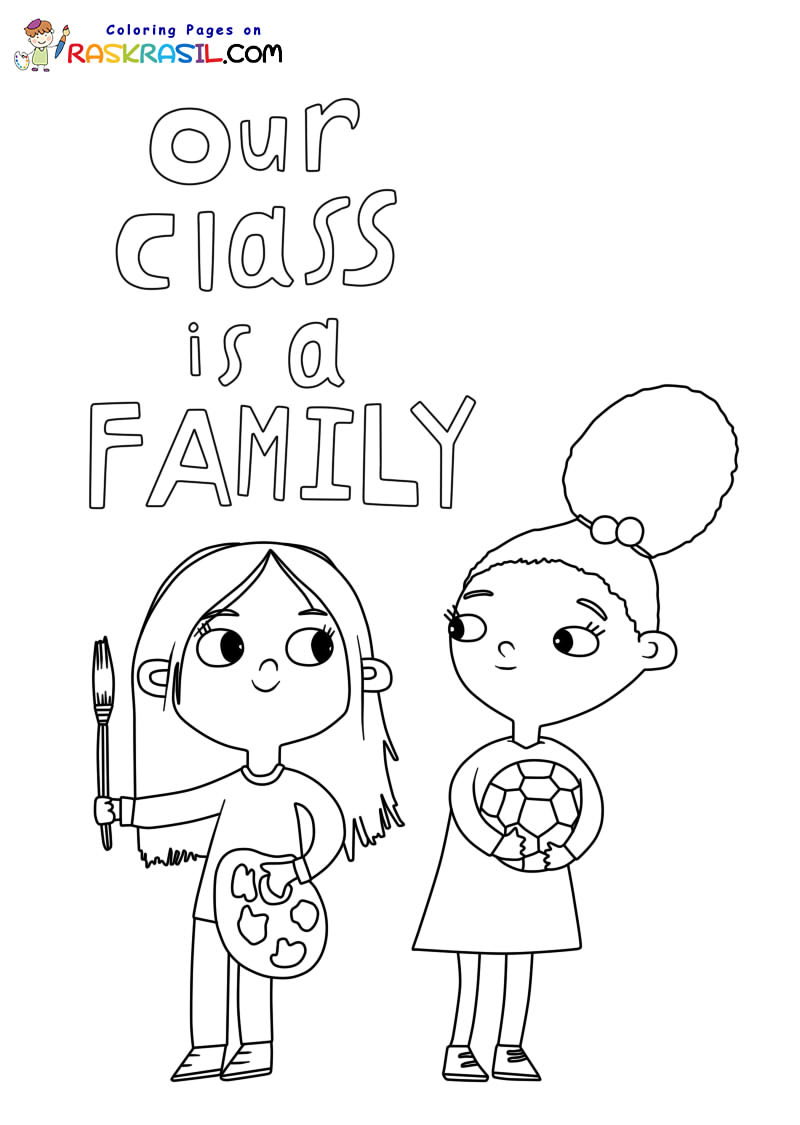 Our Class is a Family Coloring Pages