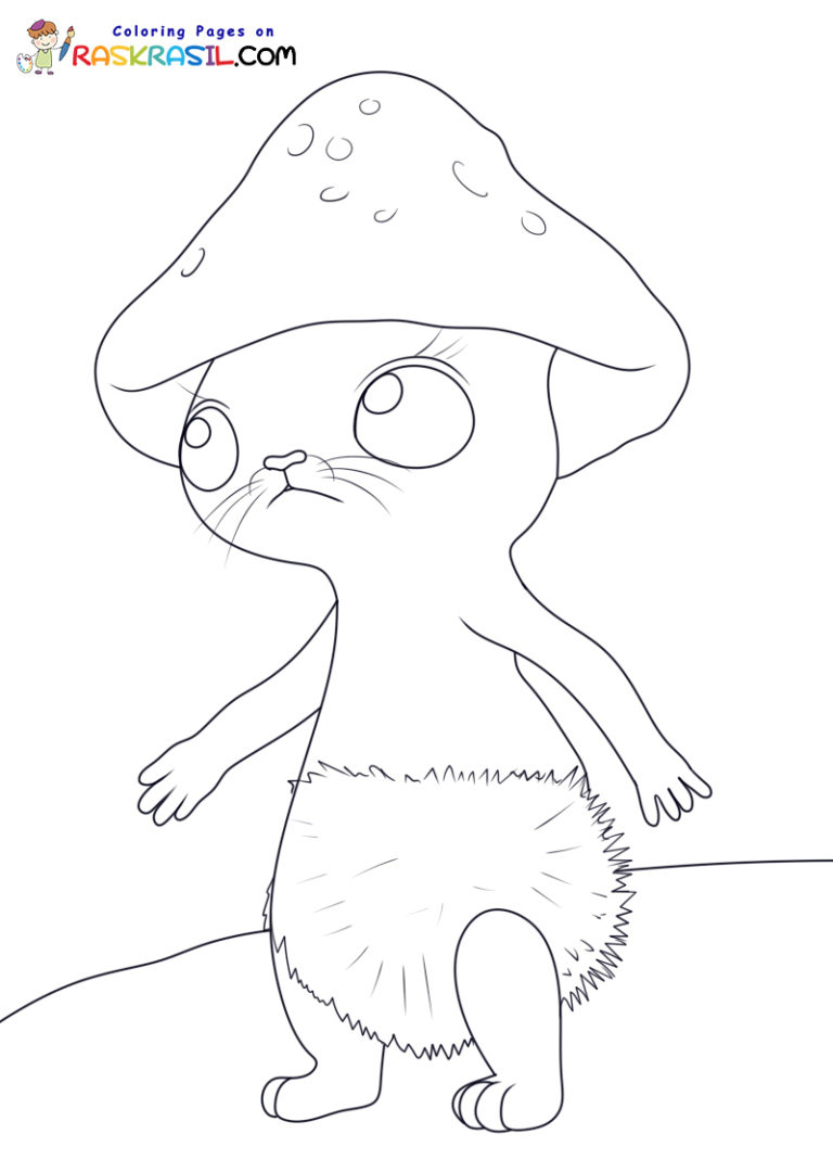 Dibujos de Shailushai Gato Pitufo Azul para Colorear
