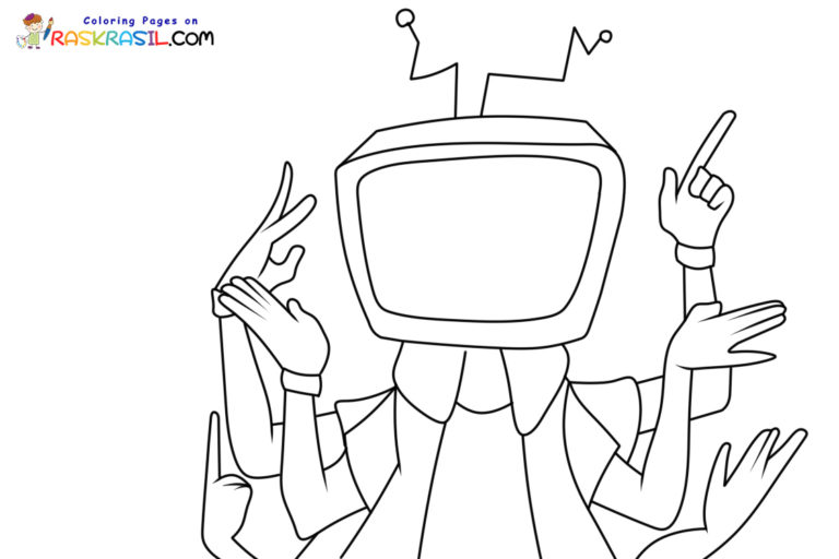 Ausmalbilder TV Man | Kostenlos Malvorlagen zum Ausdrucken