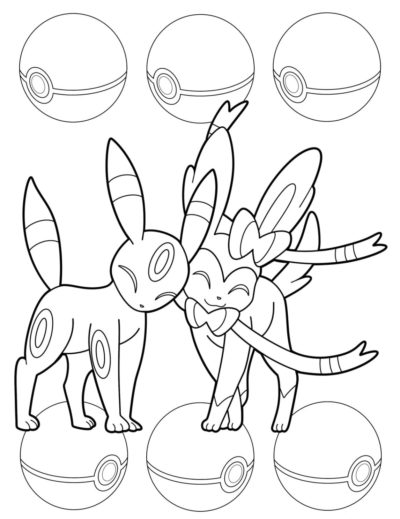 Kleurplaten Umbreon | Afbeeldingen om in te kleuren