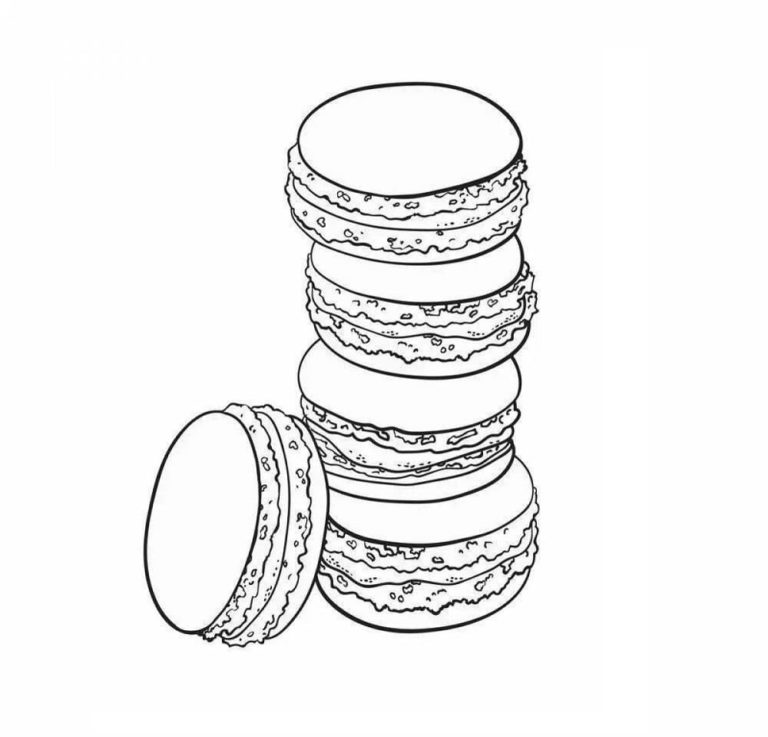 Dibujos de Macarrón para Colorear