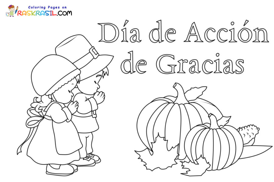 Accion De Gracias Para Colorear