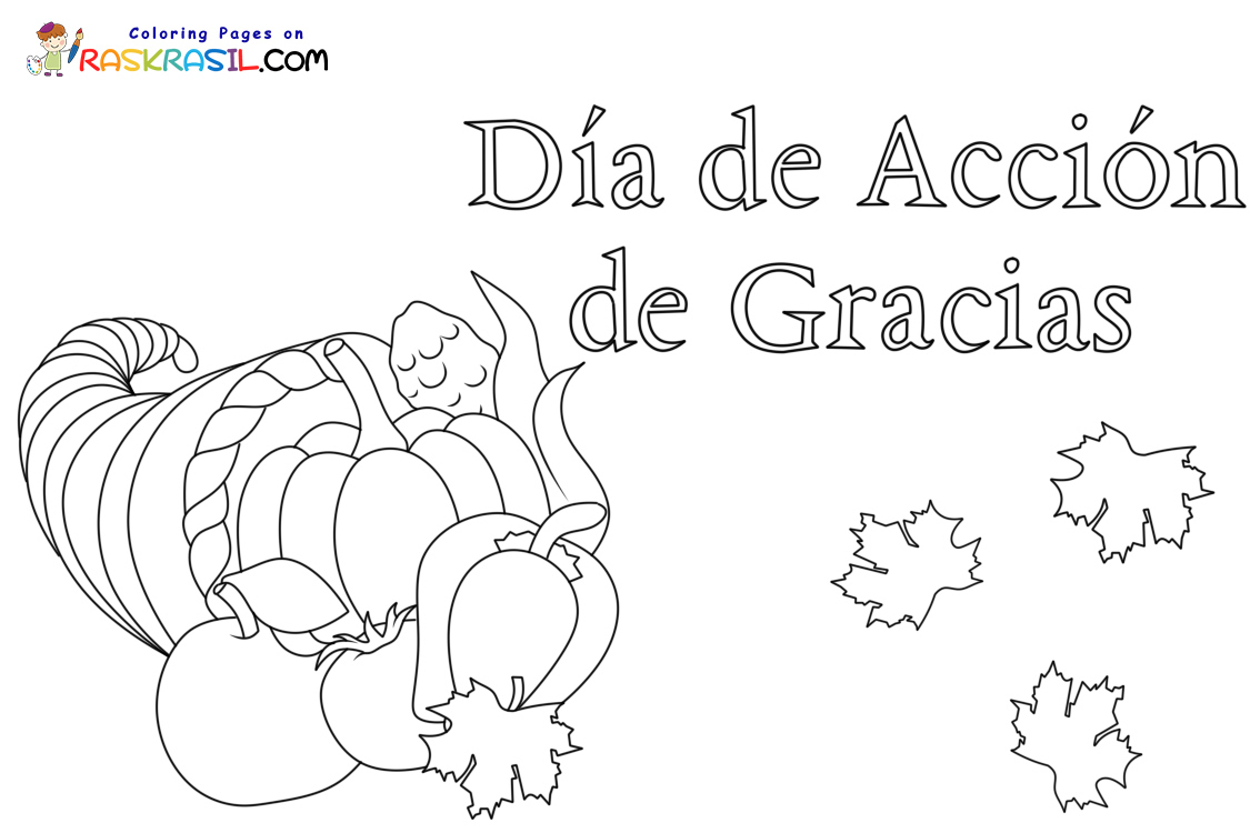 Dibujos de Día de Acción de Gracias para Colorear