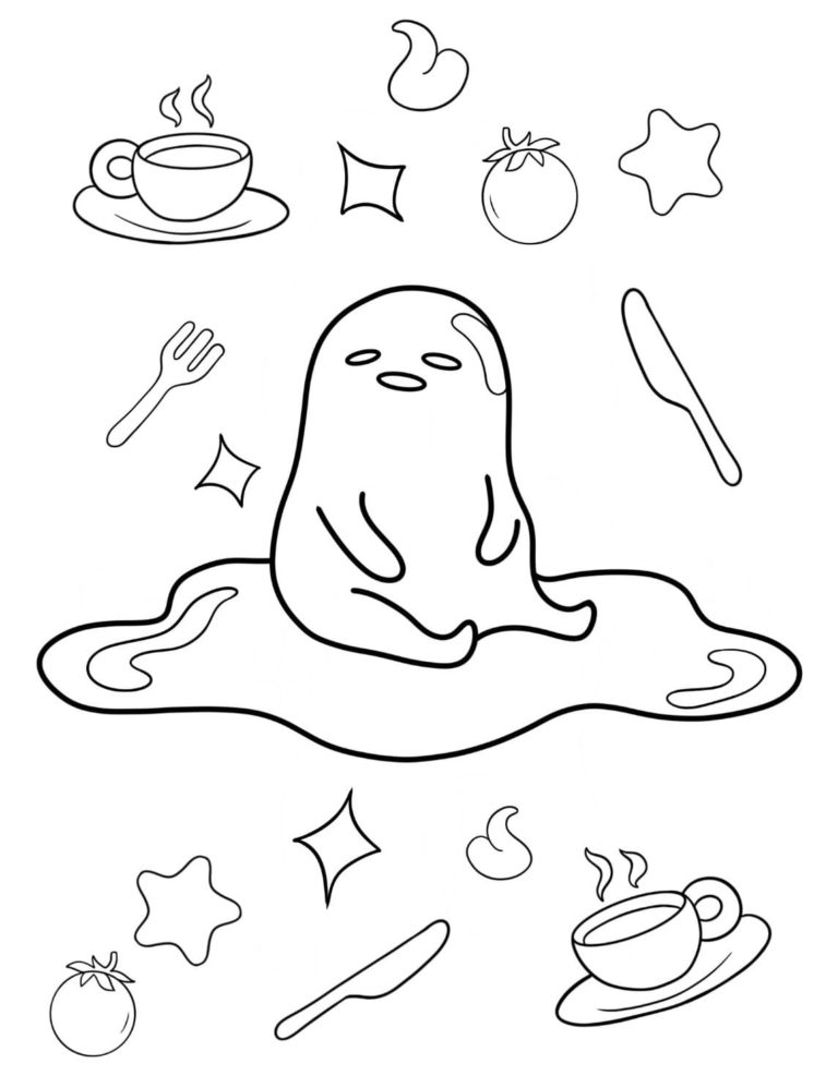 Gudetama Coloring Pages