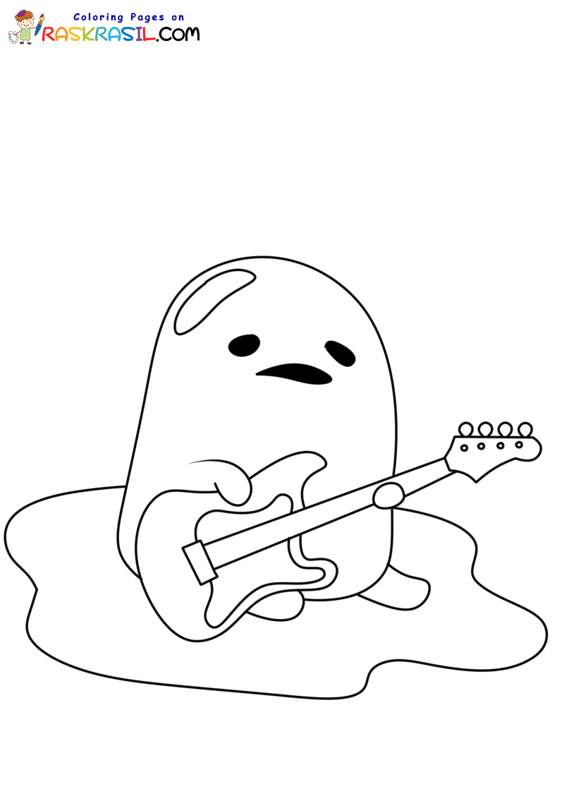 Gudetama Coloring Pages