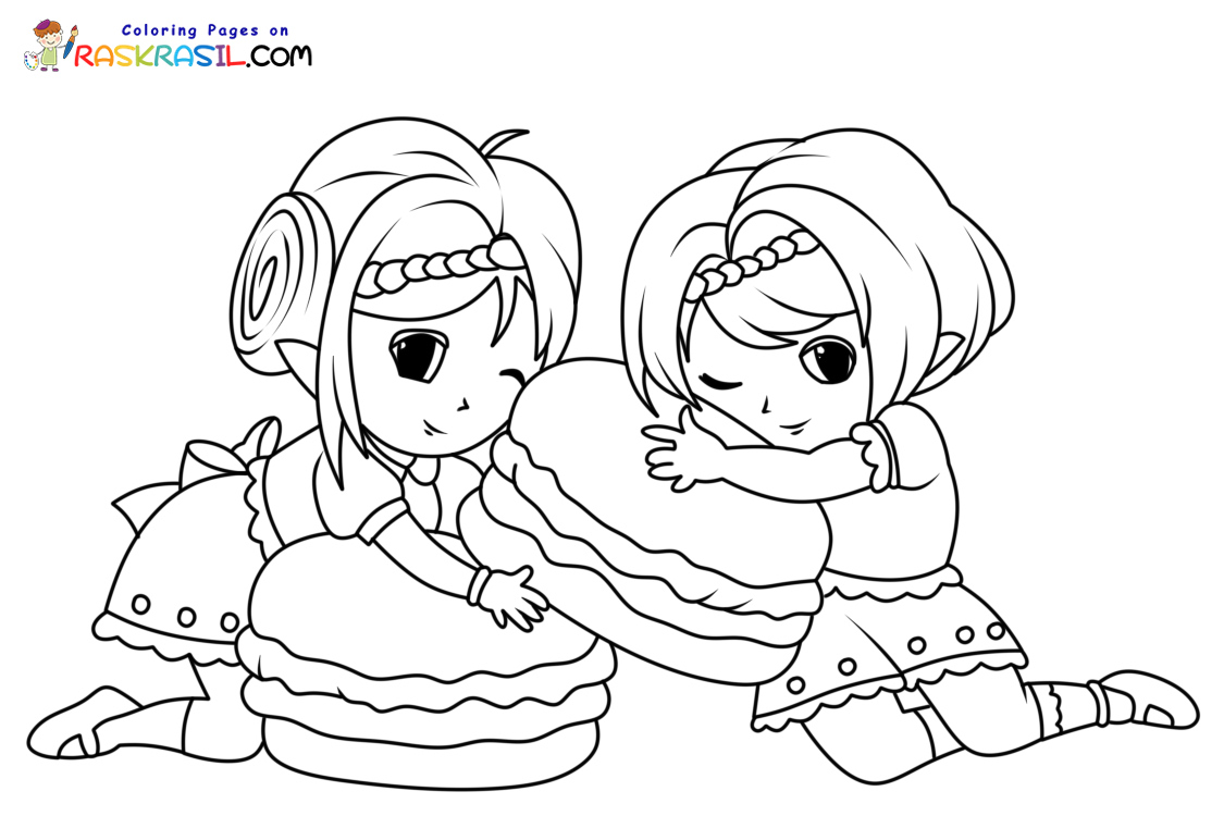 Macaron Coloring Page