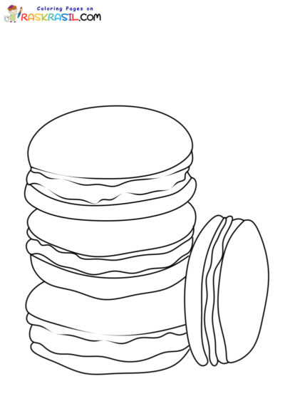 Macaron Coloring Page