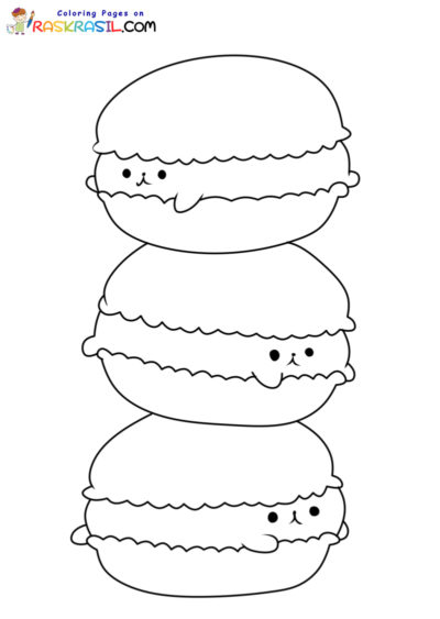 Macaron Coloring Page