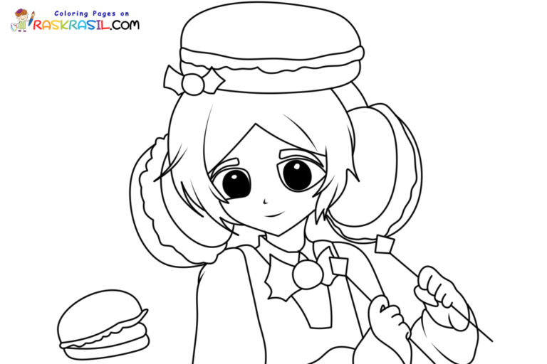 Macaron Coloring Page