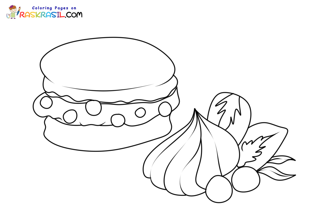 Macaron Pages Coloring Pages