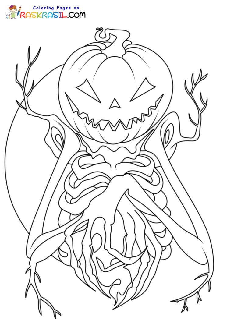 Straszne kolorowanki na Halloween | Malowanki do wydruku