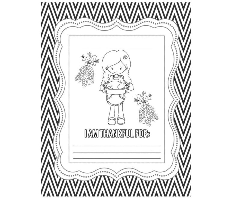 I Am Thankful for Coloring Pages | Free Printables