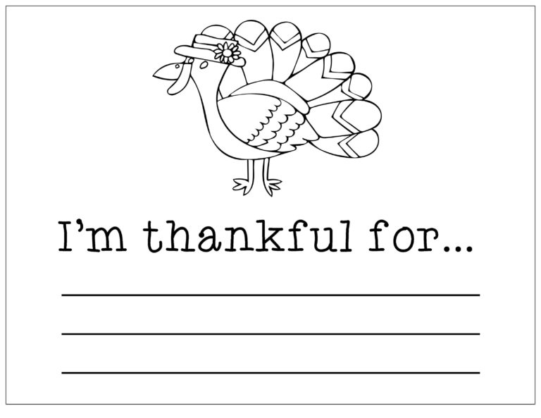 I Am Thankful for Coloring Pages | Free Printables