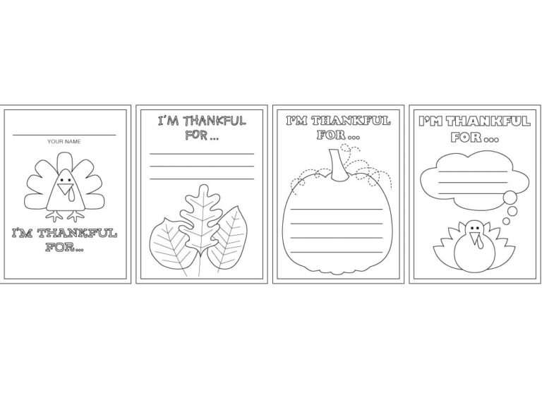 I Am Thankful for Coloring Pages | Free Printables