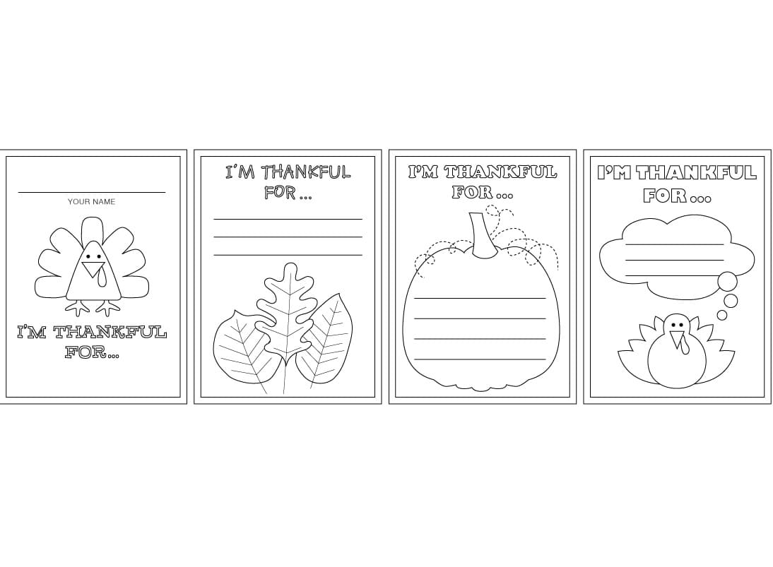 I Am Thankful for Coloring Pages | Free Printables