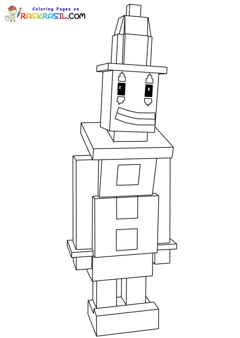 Digital Circus Minecraft Coloring Pages