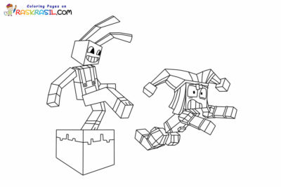 Digital Circus Minecraft Coloring Pages