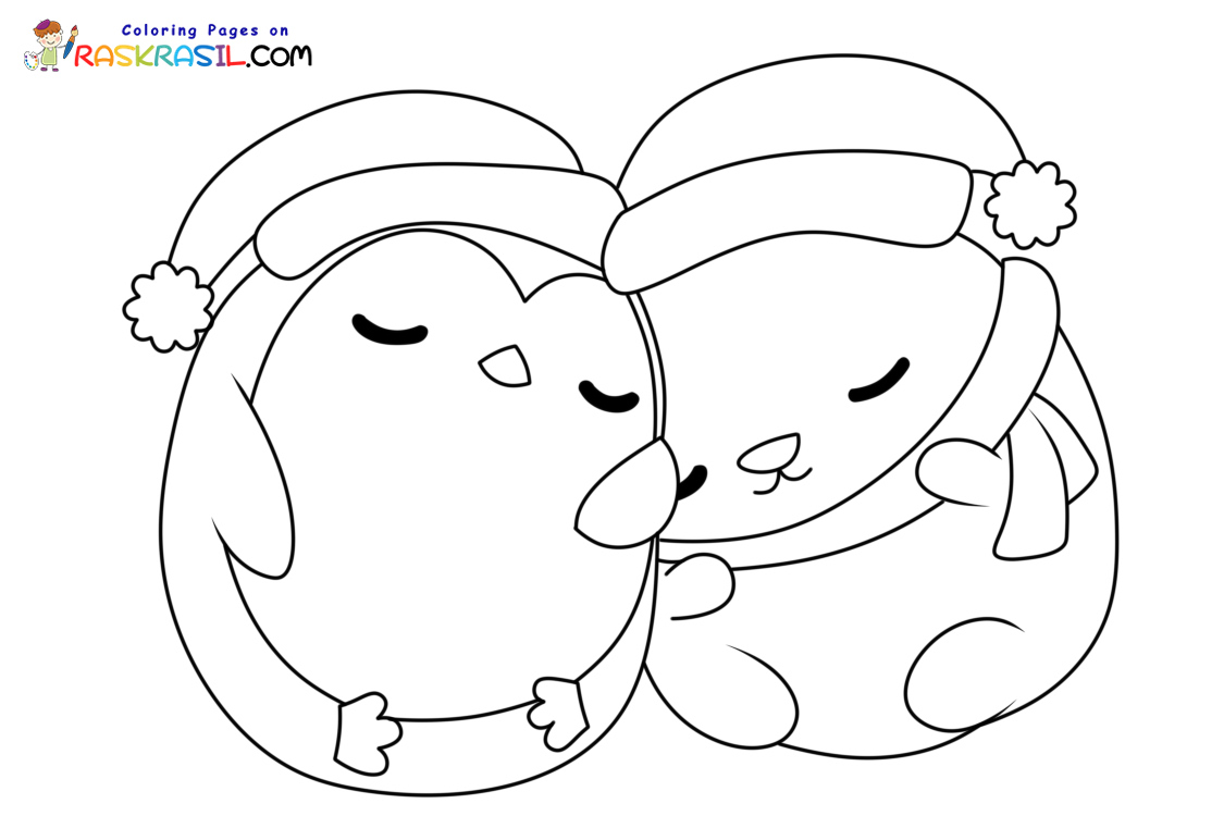 Kawaii Christmas Coloring Pages