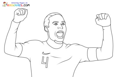Dibujos de Virgil van Dijk para Colorear