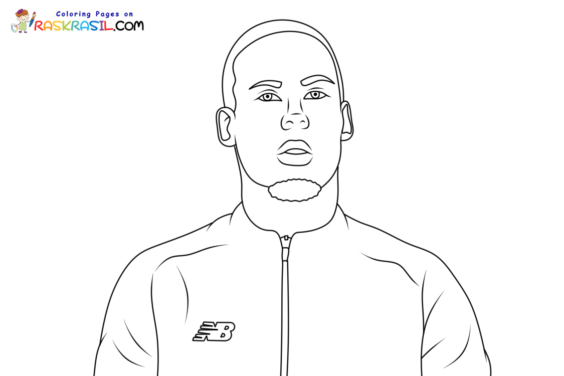 Ausmalbilder Virgil van Dijk | Malvorlagen zum Ausdrucken