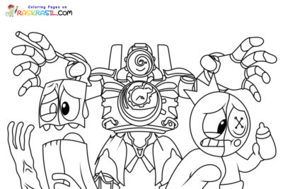 Titan ClockMan Coloring Pages