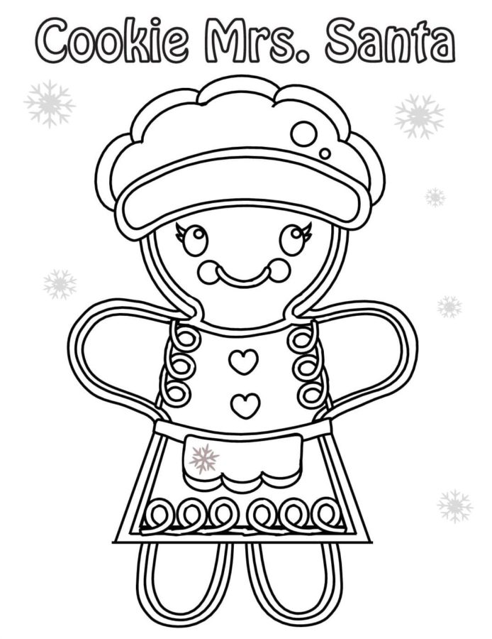 Christmas Cookie Coloring Pages