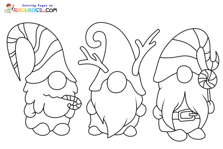 Christmas Gnome Coloring Pages