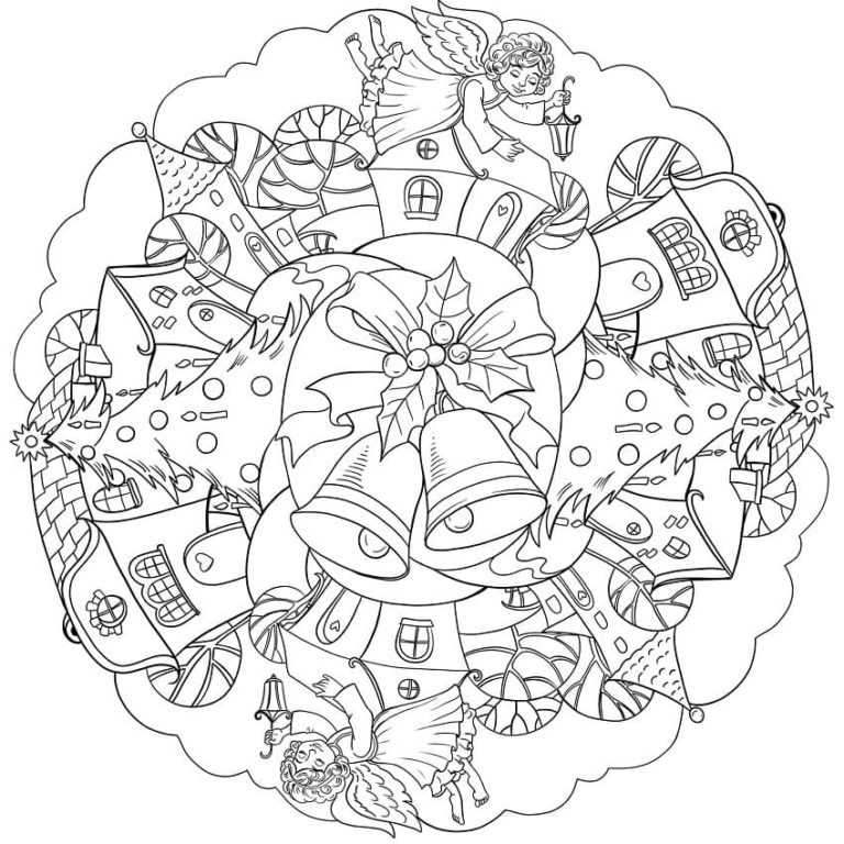 Christmas Mandala Coloring Pages