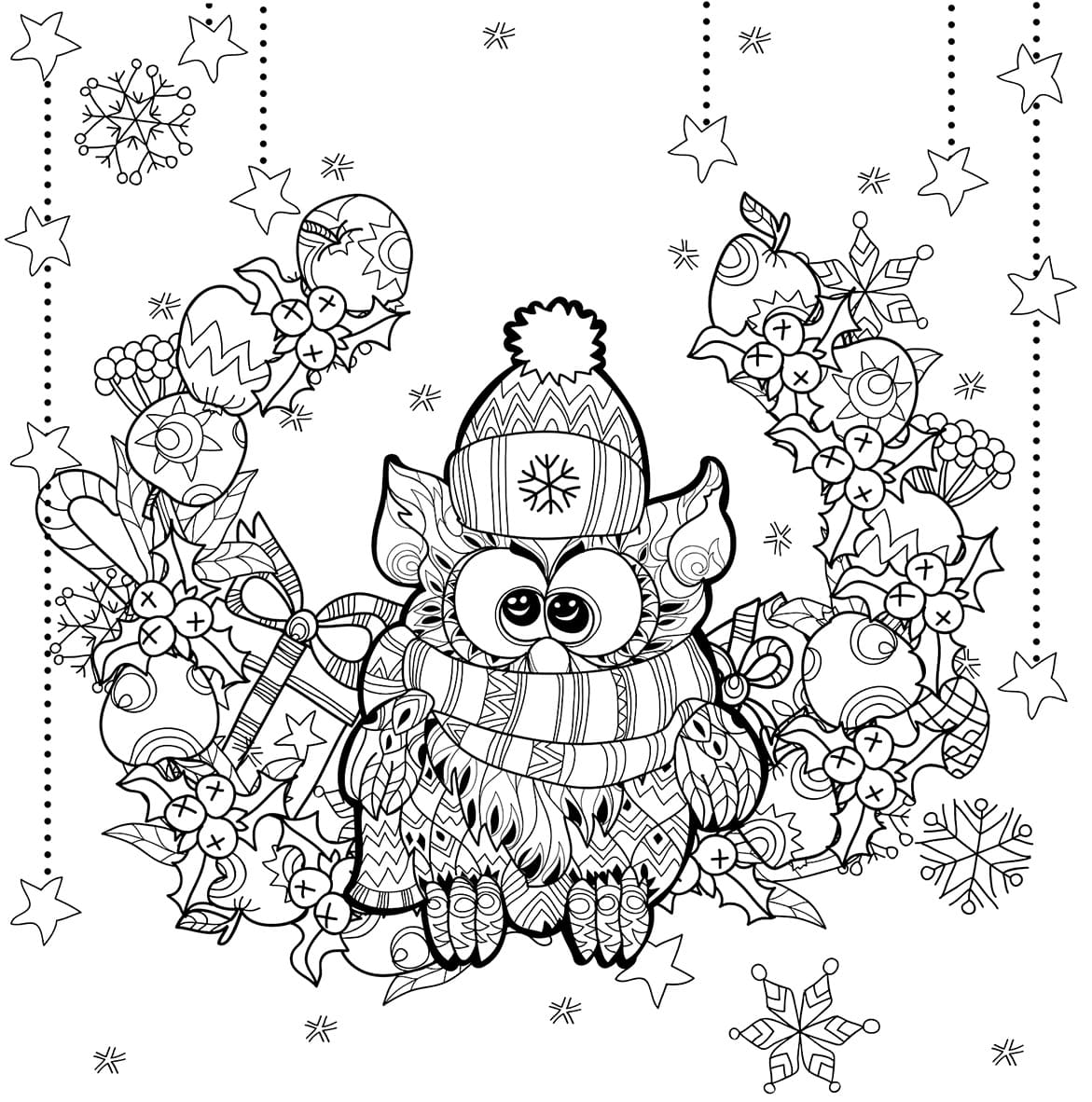 Cute Christmas Coloring Pages
