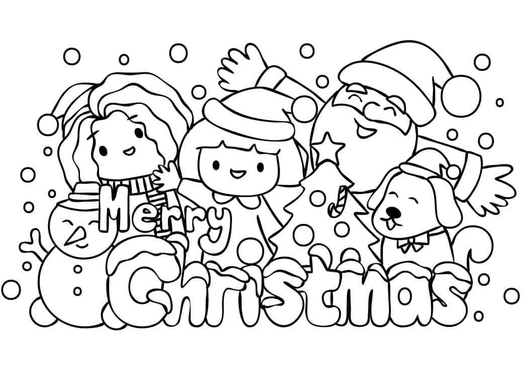 Cute Christmas Coloring Pages