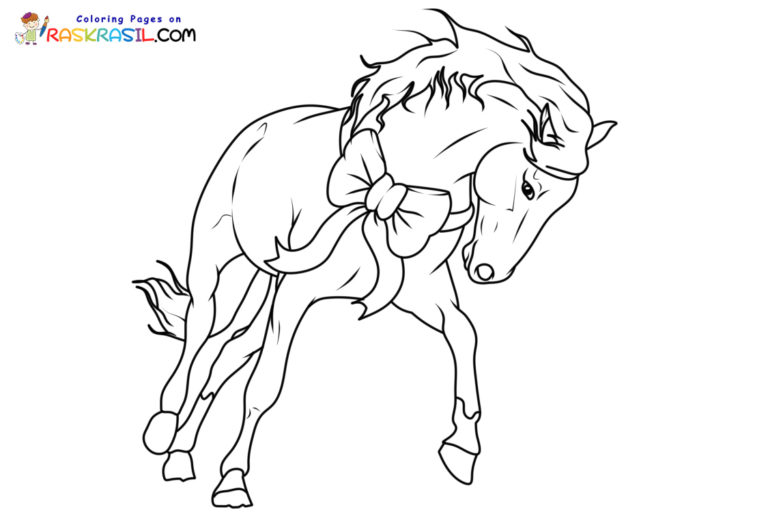 Christmas Horse Coloring Pages