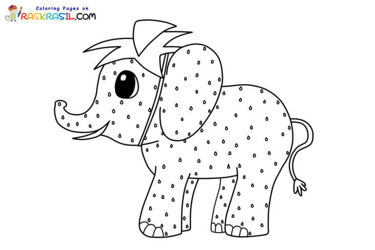 Desenhos de Elefante Morango para Colorir