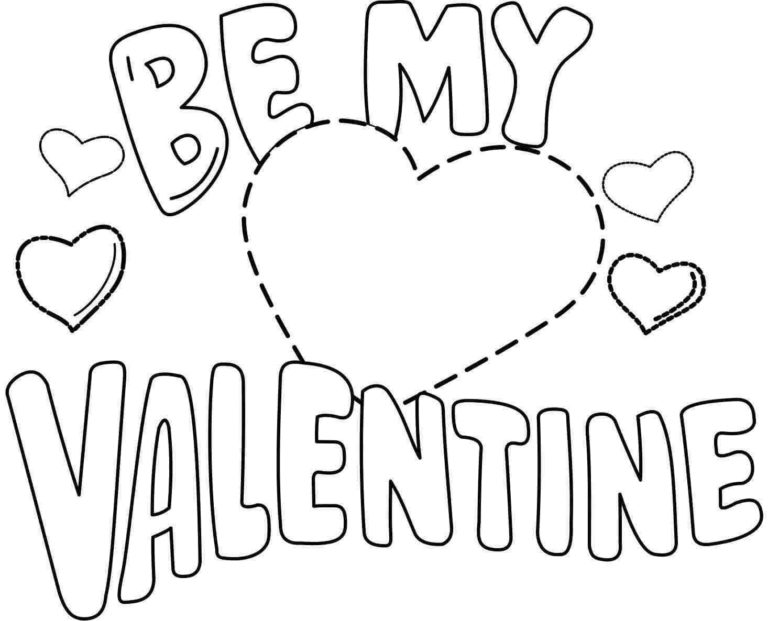 Be Mine Valentine Coloring Pages