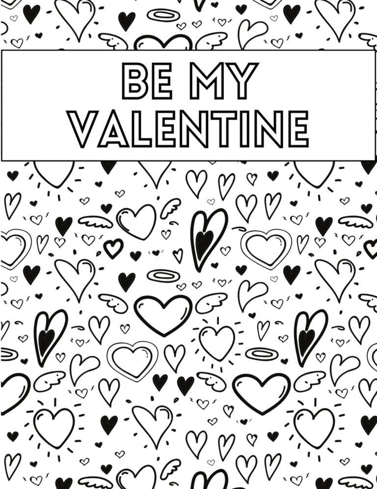 Be Mine Valentine Coloring Pages
