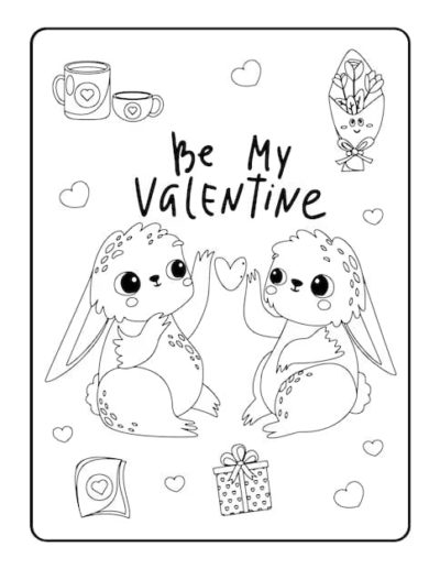 Be Mine Valentine Coloring Pages