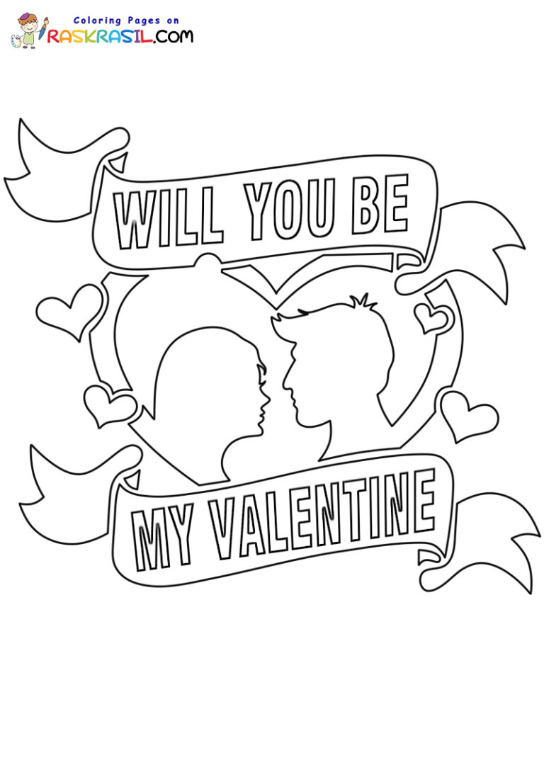Be Mine Valentine Coloring Pages