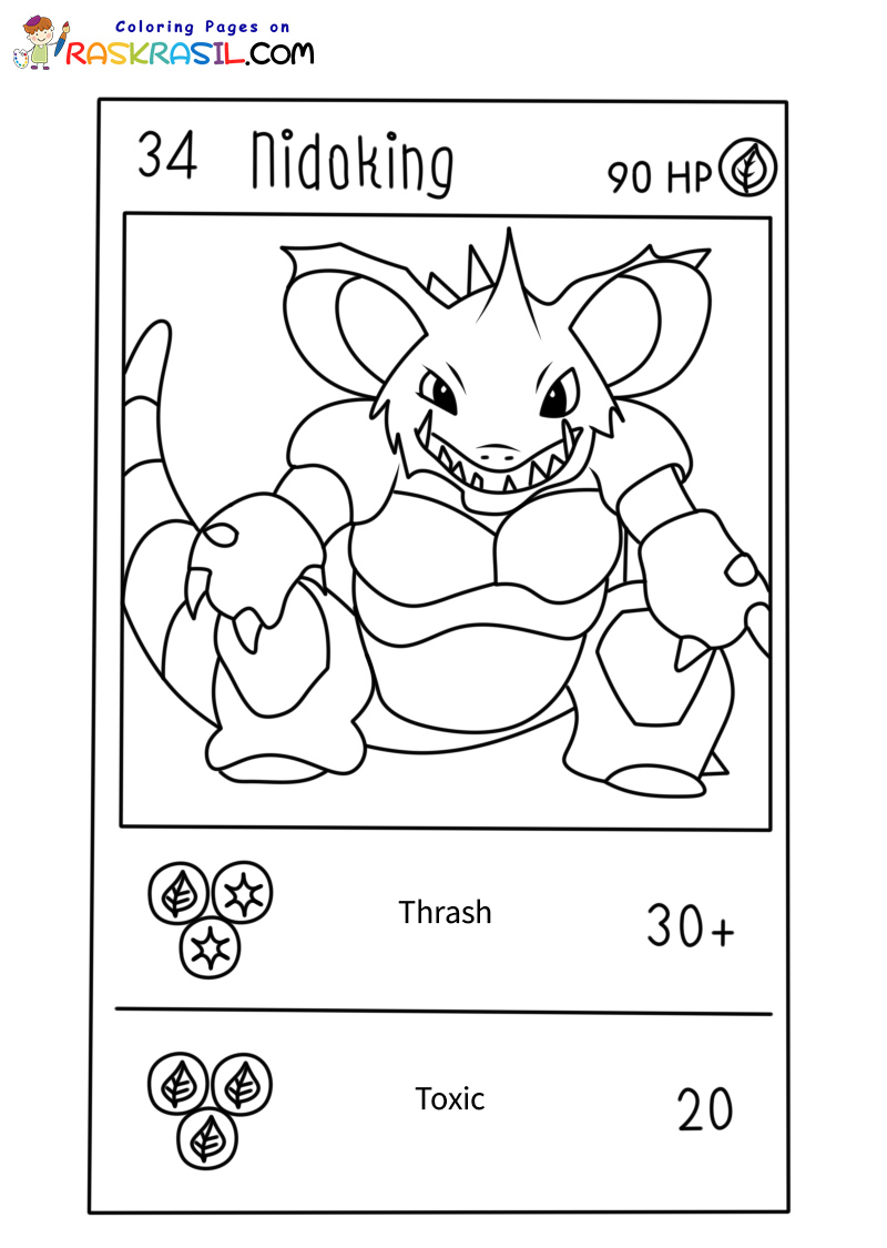 Pokemon Card Coloring Pages