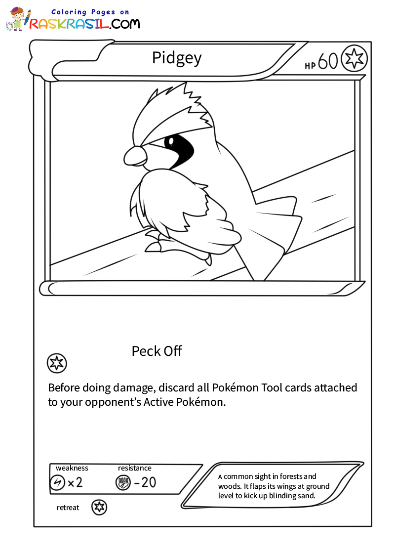 Pokemon Card Coloring Pages