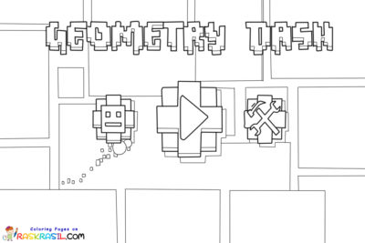 Coloriage Geometry Dash à imprimer