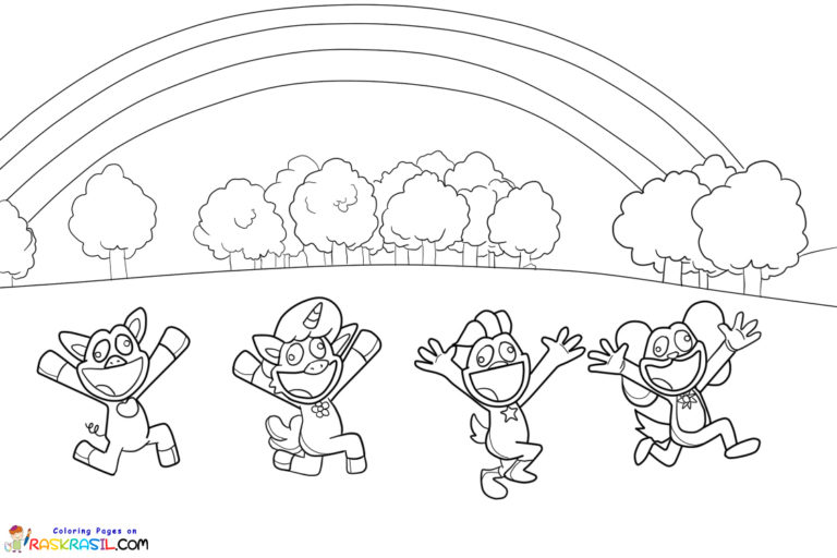 Smiling Critters Coloring Pages
