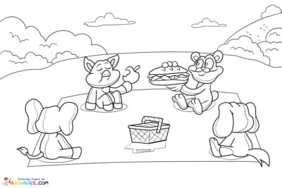 Smiling Critters Coloring Pages