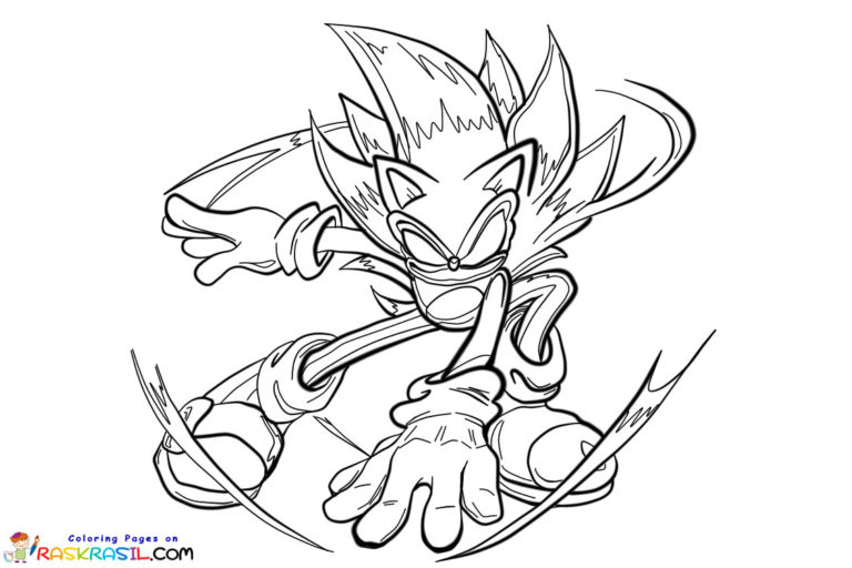 Dark Sonic Coloring Pages