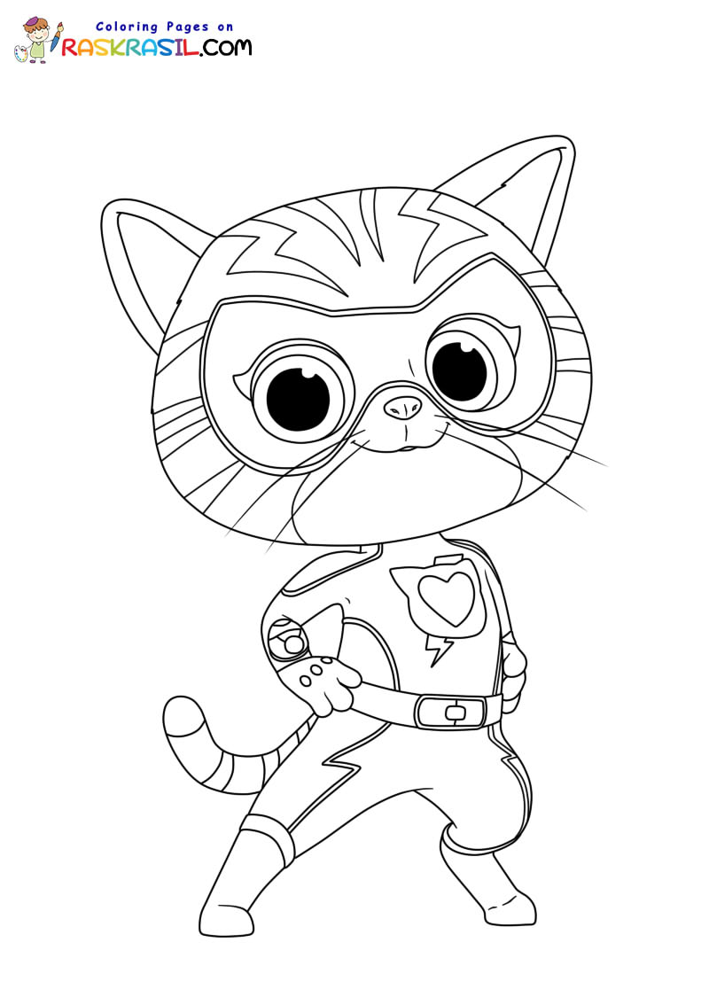 SuperKitties Coloring Pages