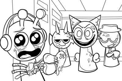 Ausmalbilder Incredibox Sprunki | Malvorlagen zum Ausdrucken