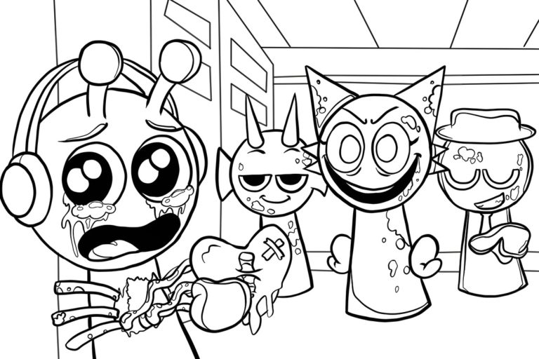 Sprunki Incredibox Coloring Pages | Free Printables