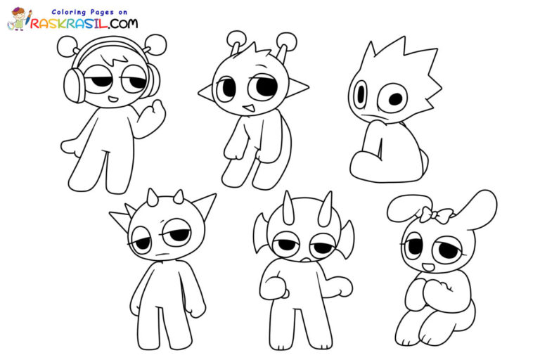 Dibujos de Incredibox Sprunki para Colorear