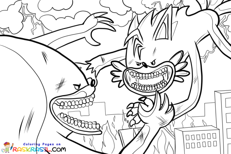 Shin Sonic Coloring Pages | Free Printables
