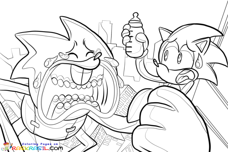 Shin Sonic Coloring Pages | Free Printables