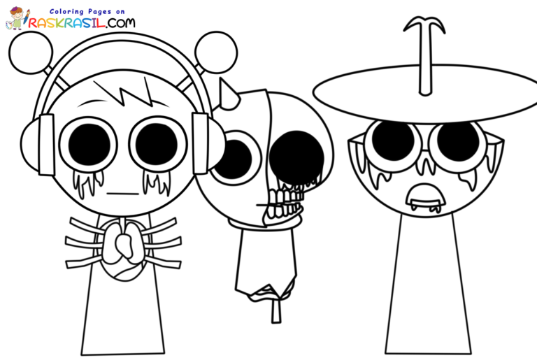 Coloriage Sprunki Incredibox à imprimer