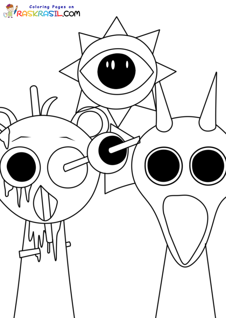 Coloriage Sprunki Incredibox à imprimer